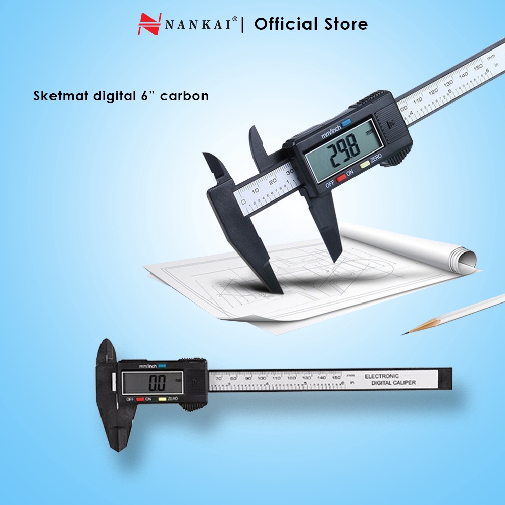 Jual Sigmat / Sketmat / Jangka Sorong Digital 6" Carbon Nankai | Shopee Indonesia
