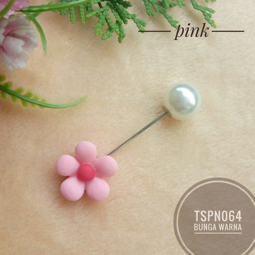 Jual Tuspin bunga warna bros jilbab peniti kebaya pin hijab perhiasan ...