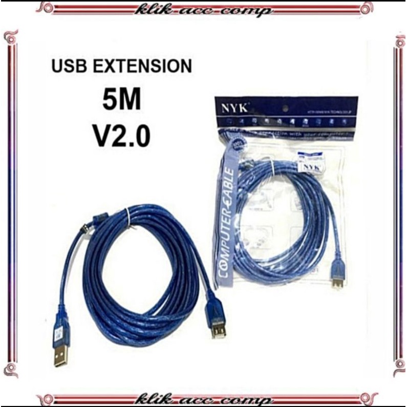 Jual kabel usb extension 5 meter / extension usb 5meter | Shopee Indonesia