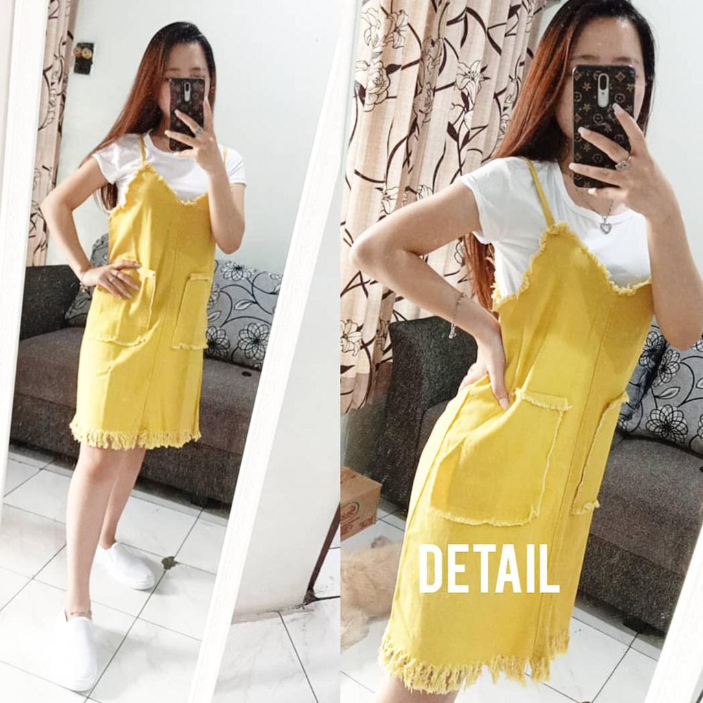 Jual Rok Kodok Jeans Bangkok Warna Kuning | Shopee Indonesia