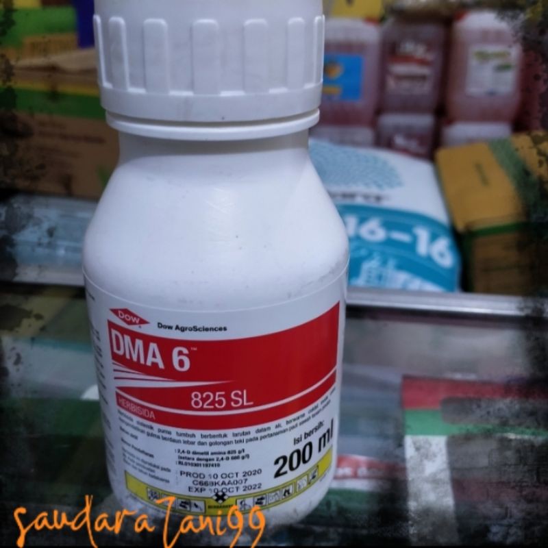 Jual Herbisida Sistemik_DMA6 825SL 200ML || Bahan Aktif : 2,4-D Dimetil ...