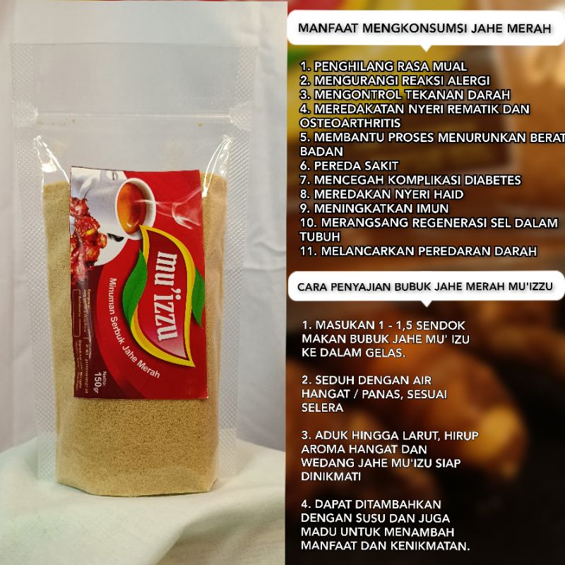 Jual JAHE MERAH BUBUK INSTAN 150 GRAM SIAP SEDUH, JAHE MERAH MURNI ... Jual JAHE MERAH BUBUK INSTAN 150 GRAM SIAP SEDUH, JAHE MERAH MURNI ...