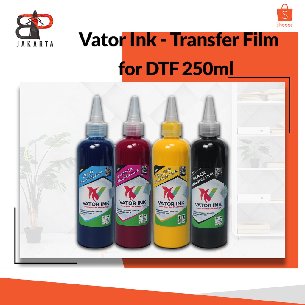 Jual TINTA DTF VATOR INK Premium Quality Sablon DTF Hasil Pekat -250ML - CMYKW | Shopee Indonesia