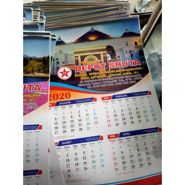 Jual Kalender Dinding 2020 3 Hal | Kalender Produk |Usaha |Toko ...