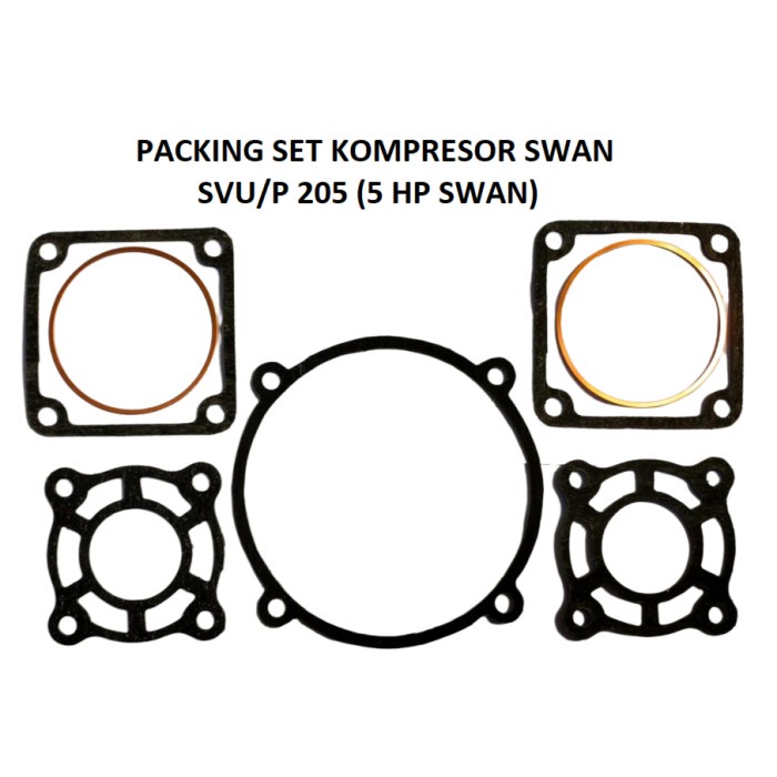 Jual Gesket Packing Paking SET Kompresor SWAN 5 HP SVU/P 205 FULLSET 7PCS | Shopee Indonesia