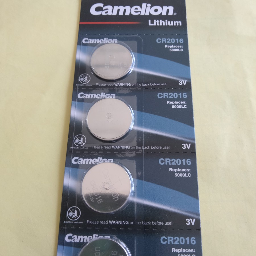 Jual Baterai kancing/button Camelion CR2016 Lithium 3v produk USA ...