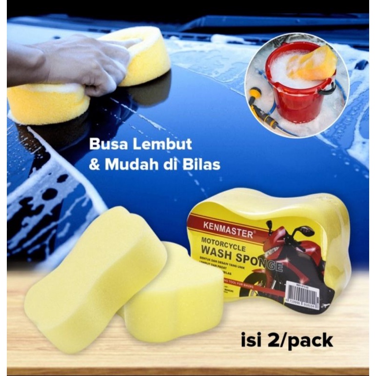 Jual Kenmaster Busa Pencuci Motor Daun 2 Pcs | Shopee Indonesia