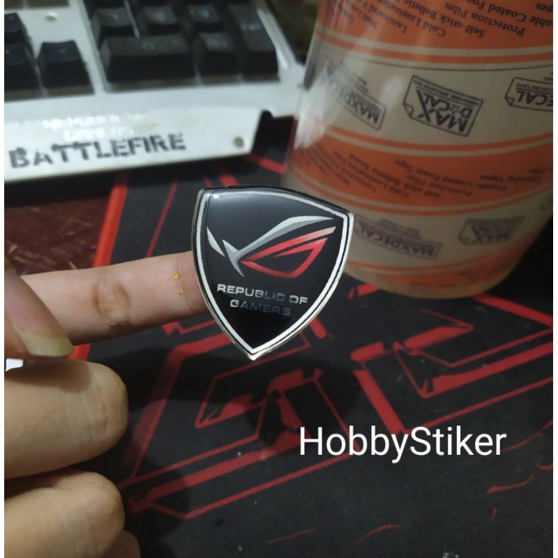 Jual Emblem ROG republic of gamer chrome timbul | Shopee Indonesia