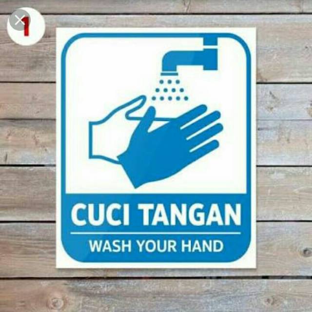 Jual akrilik acrylic display tempel board papan cuci tangan | Shopee ...