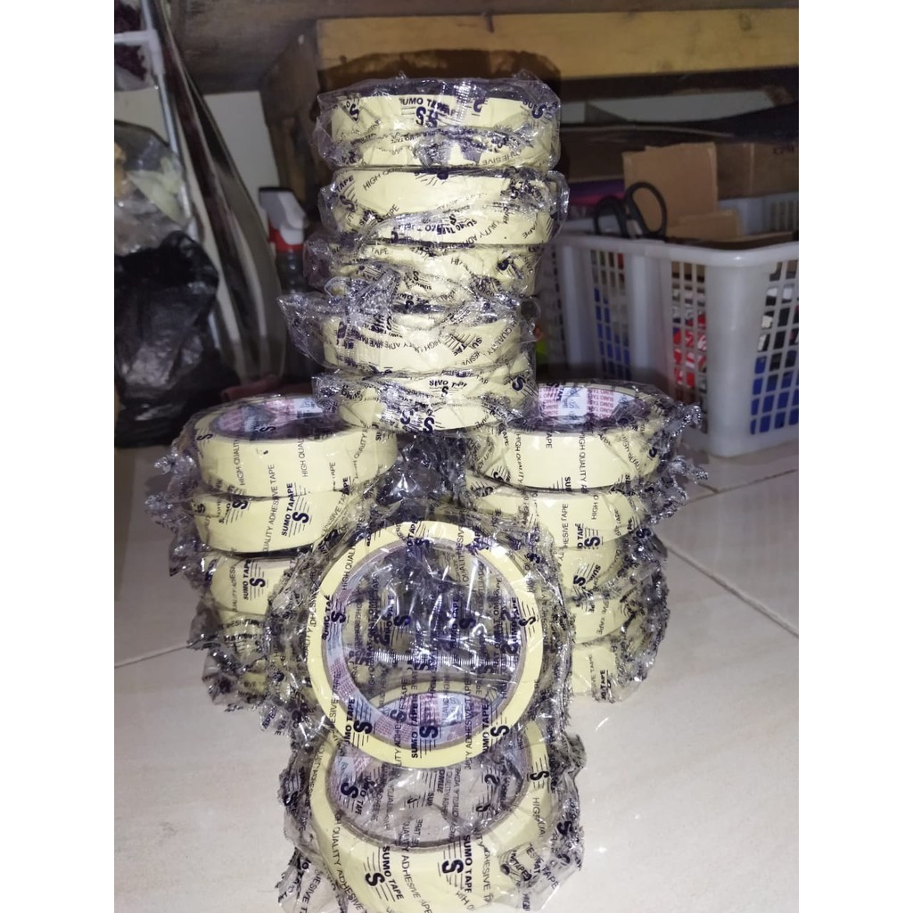 Jual Lakban Kertas Masking Tape Sumo 1 Inchi (1pc) | Shopee Indonesia