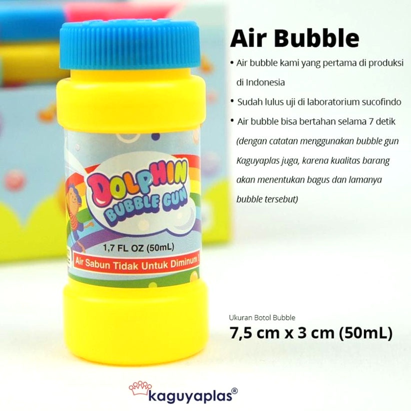Jual (BISA COD) Refill Bubble Gun 50ML DOLPHIN Bubble Stick Isi Ulang ...