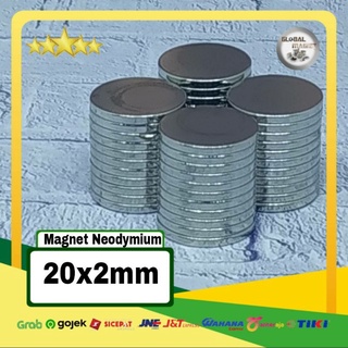 Jual MAGNET NEODYMIUM/ MAGNET KOIN 20x2mm | Shopee Indonesia