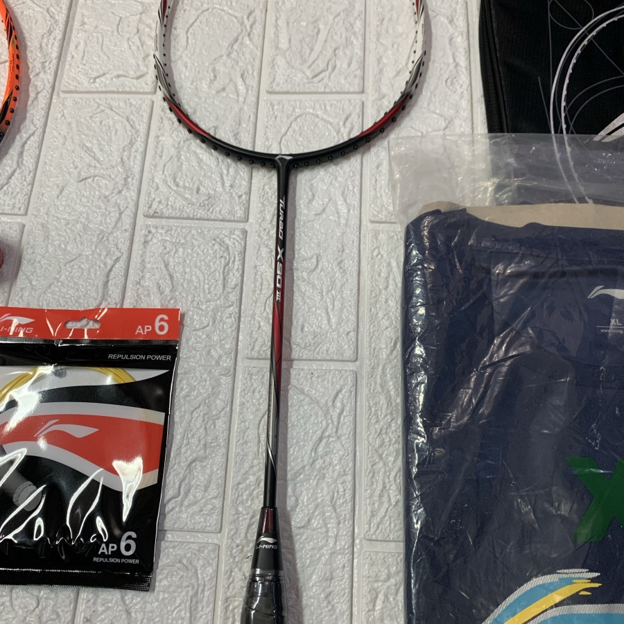 Jual Raket Badminton NEW LINING TURBO x 90 III/ X90 slim shaft HEAD ...