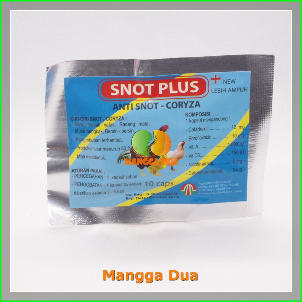 Jual Snot Plus 10 Capsul Original - Anti Snot dan Coryza Ayam New Lebih ...