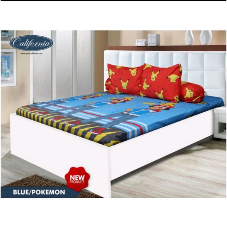 Jual Sprei Single California " POKEMON BLUE " BEST IN CLASS | Shopee ...