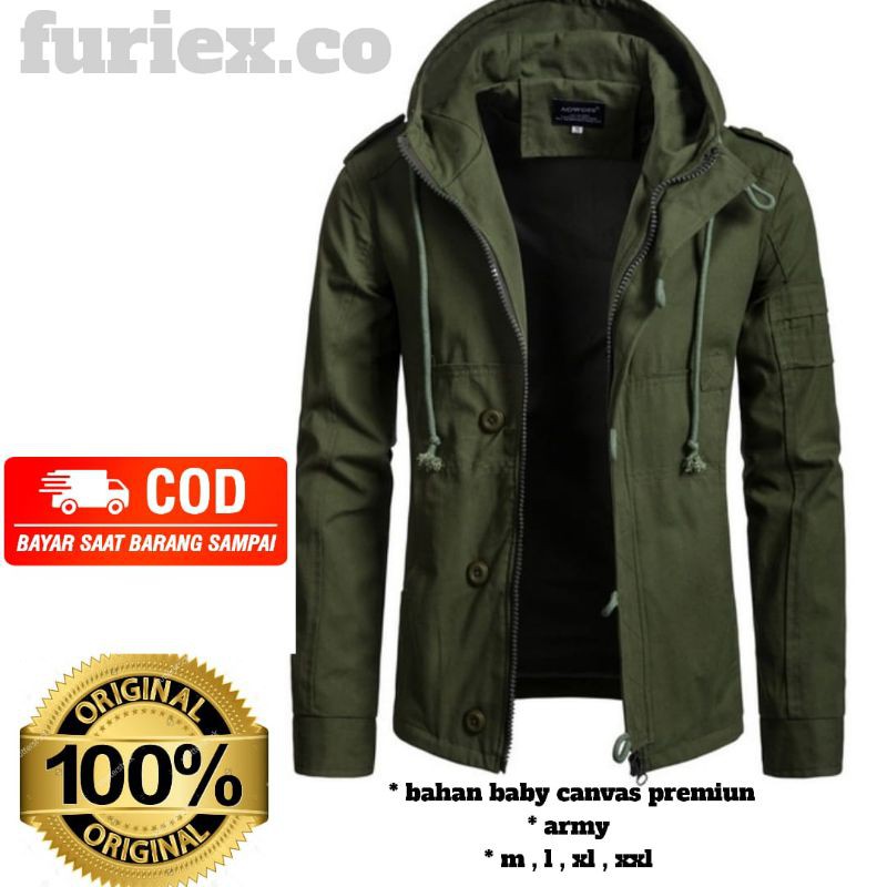 Jual Jaket parka pria FRX bloosey | jaket parka hoodie pria wanita ...