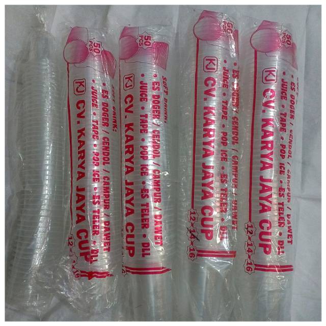 Jual KJ Cup Cv Karya Jaya 10 oz 12 oz 14 oz 16 oz/Gelas Cup Plastik ...