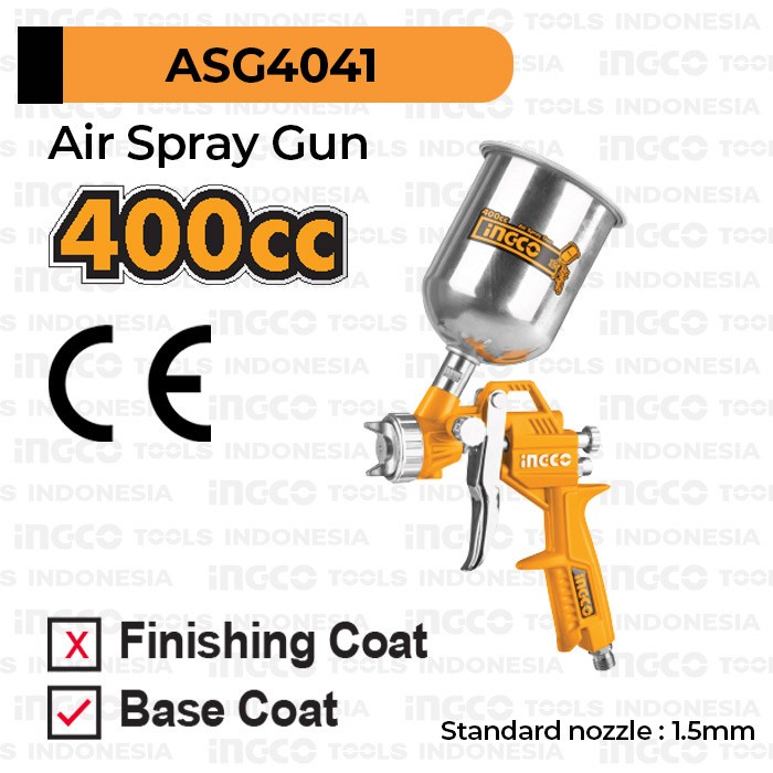 Jual Air Spray Gun 400ml INGCO ASG4041 Tabung Atas Semprot Cat Angin ...