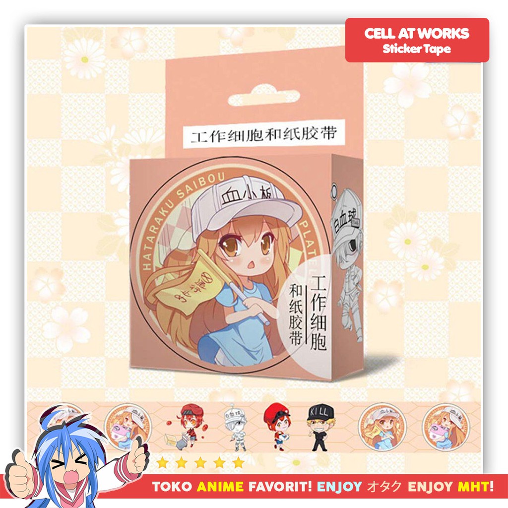Jual Sticker Tape : Cells at work - Platelet dan teman temannya 1.5 x ...