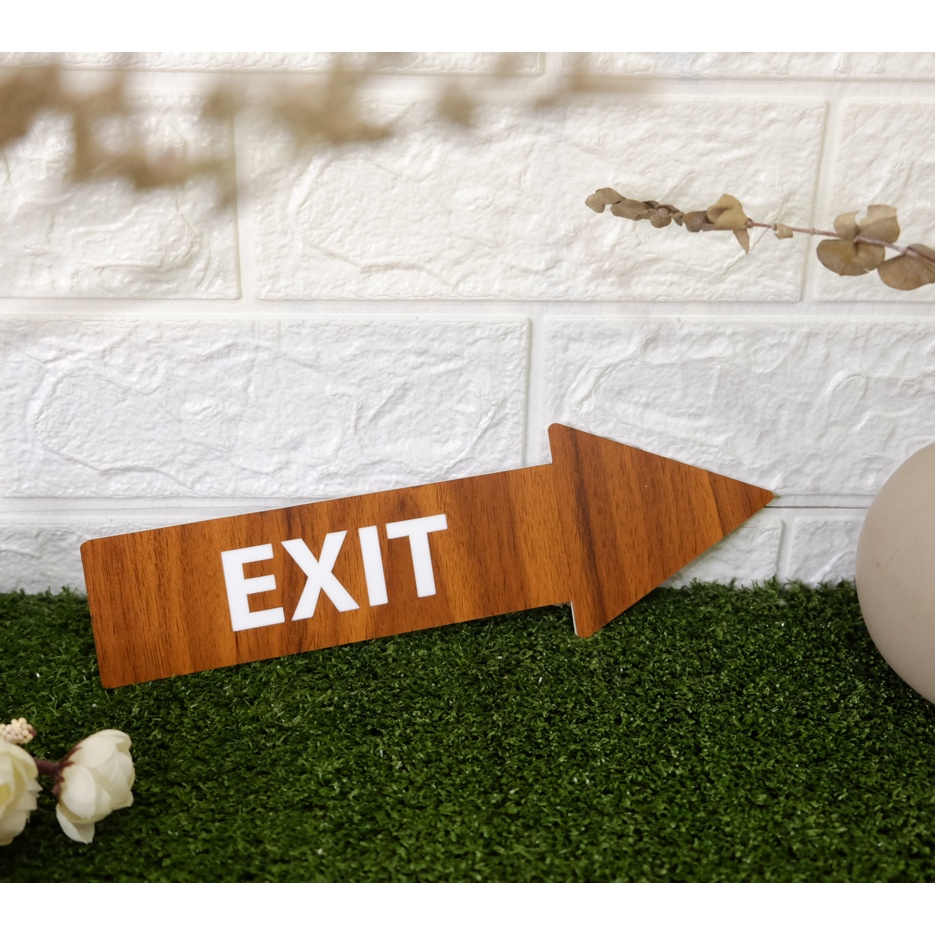 Jual Sign Board Akrilik Exit Papan Penanda Ruangan Label Tempel ...
