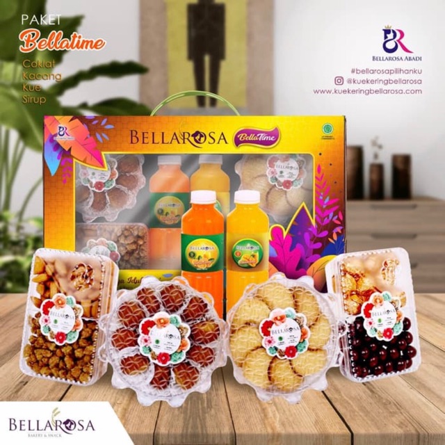 Jual Paket kue dan sirup bellarosa bellatime Free bubble wrap | Shopee ...