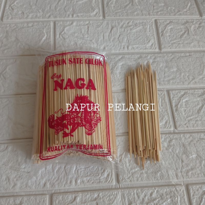 Jual Tusuk Sate Cilok Cap Naga 500gram / Tusuk cimol 1/2kg | Shopee ...