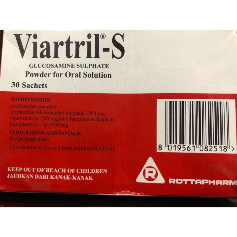Jual Viartril - S Powder 1500 mg Glucosamine Sulphate 30 Sachets (Value ...