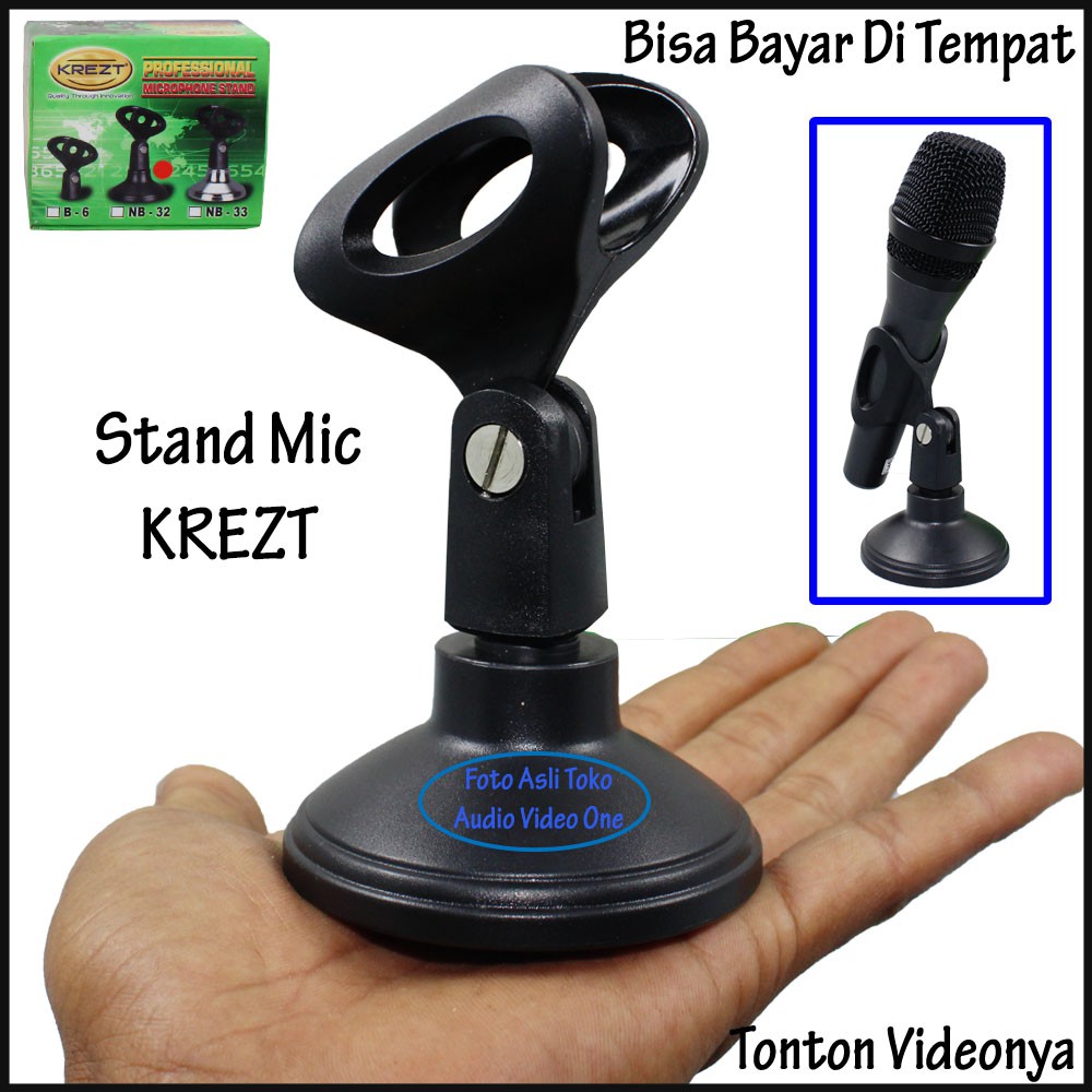 Jual Stand Mic Meja Podium Mimbar KREZT NB-32 Holder Microphone Dudukan ...