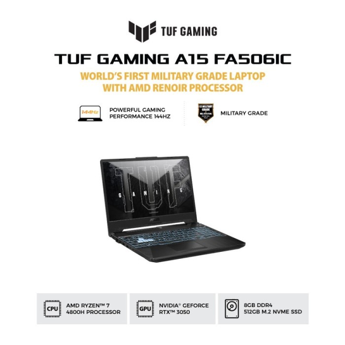 Jual Asus TUF FA506ICB-R735B6T-O11 Ryzen 7-4800H 8GB SSD 512GB RTX3050 ...