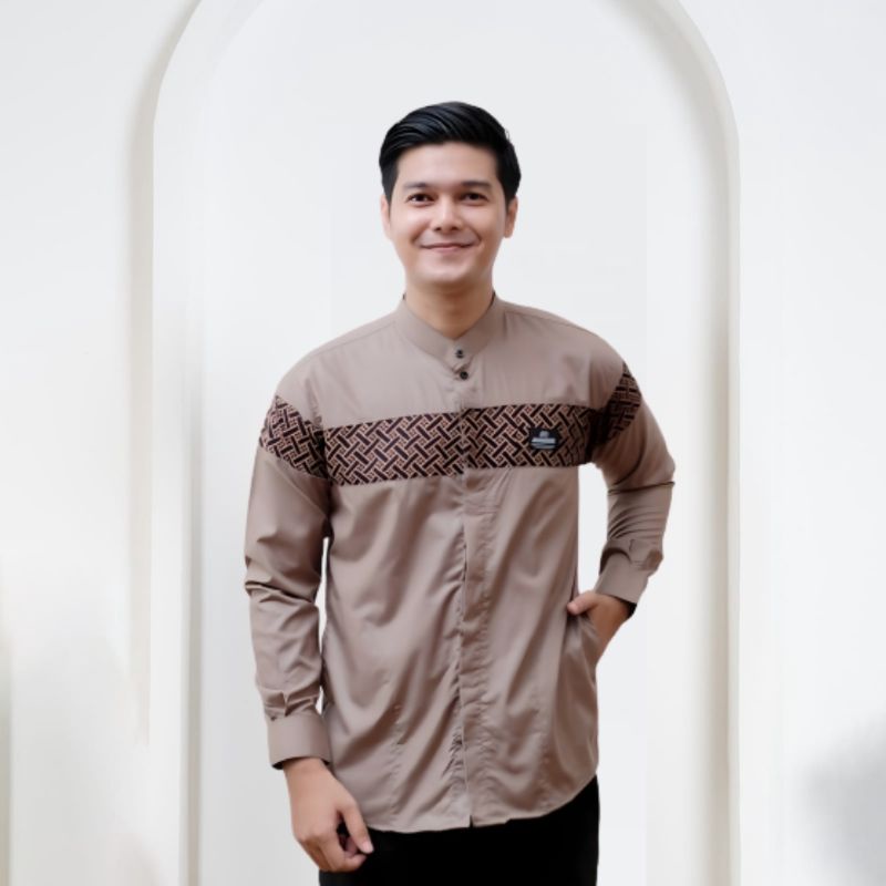 Jual Baju Koko Pria Lengan Panjang Motif Kobata Kombinasi Batik Warna ...