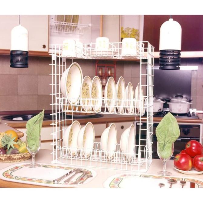 Jual Peralatan Dan Aksesoris Dapur Rak Piring Tarik 3 Susun Tanpa ...
