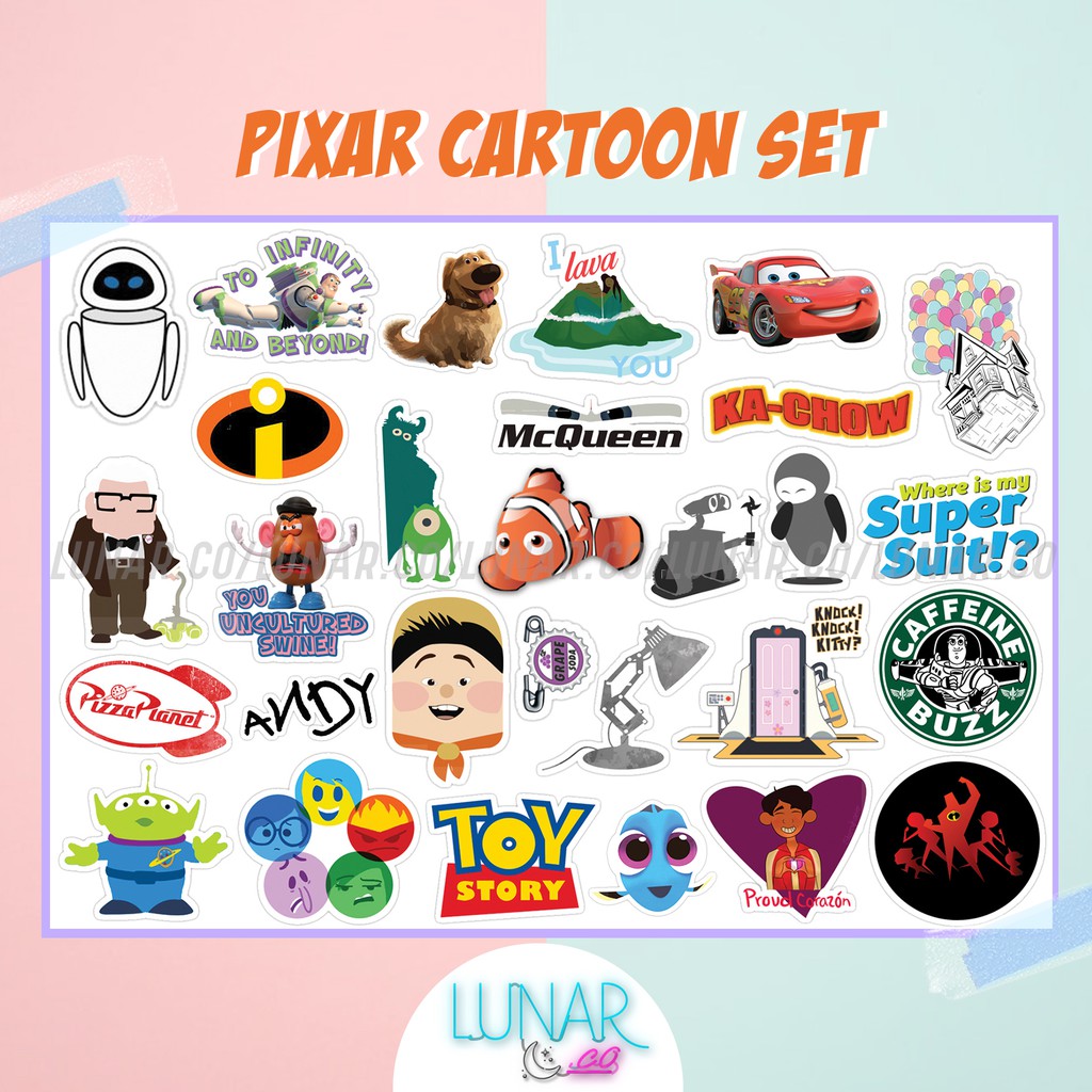 Jual Pixar Cartoon Set - Sticker Tumblr / Stiker Kartun | Shopee Indonesia