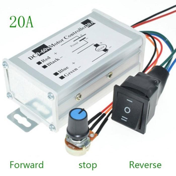Jual Tools | Pwm Dc Motor Adjustable Speed Motor Dc 20A 10V 50V 2 Arah ...