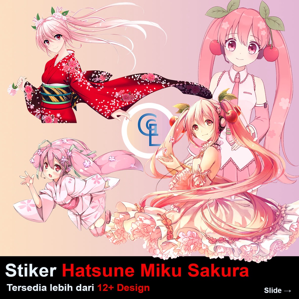 Jual Sticker Vocaloid Sakura Hatsune Miku Tumblr Laptop Hp Anime ...