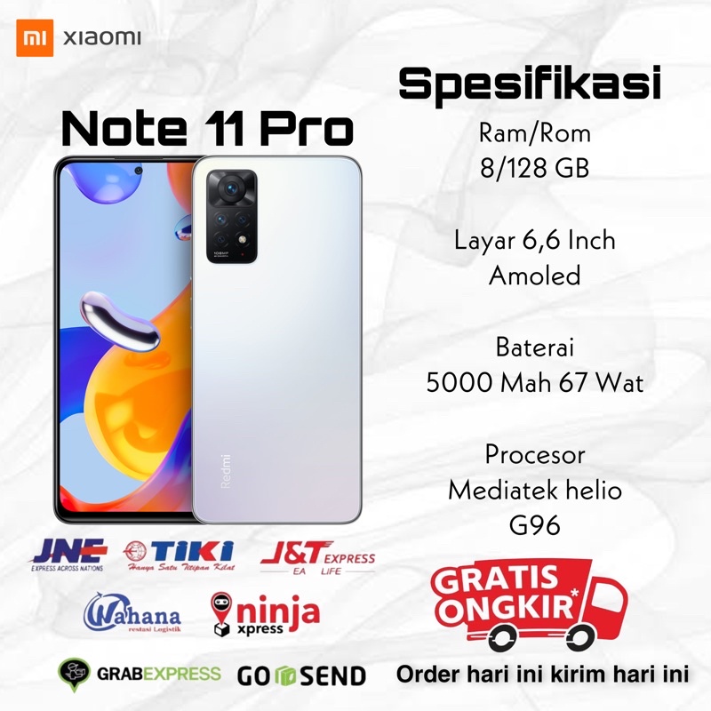 Jual Redmi Note 11 Pro 8/128 GB (Free Tempered) Garansi Resmi TAM | Shopee Indonesia