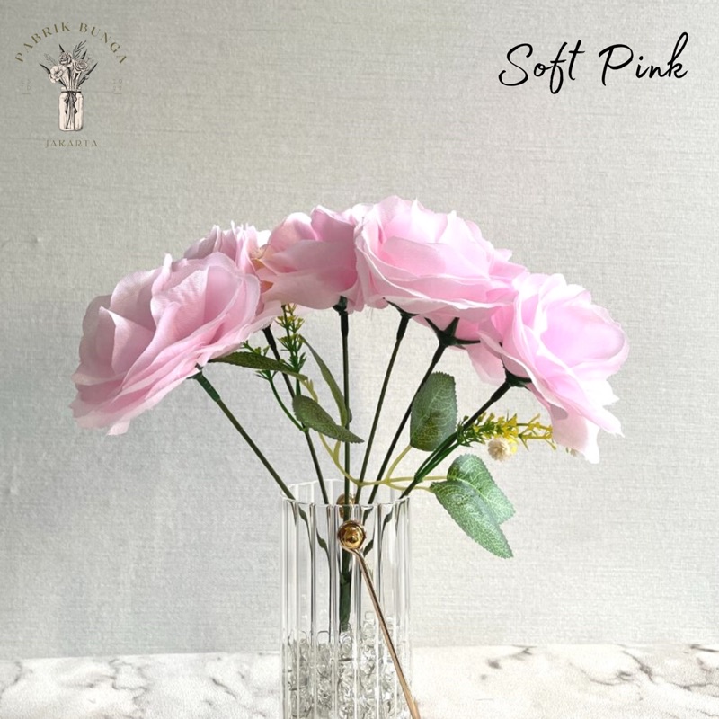 Jual COD (6 Tangkai) Bunga Mawar Rose Import Plastik / Bunga Mawar ...