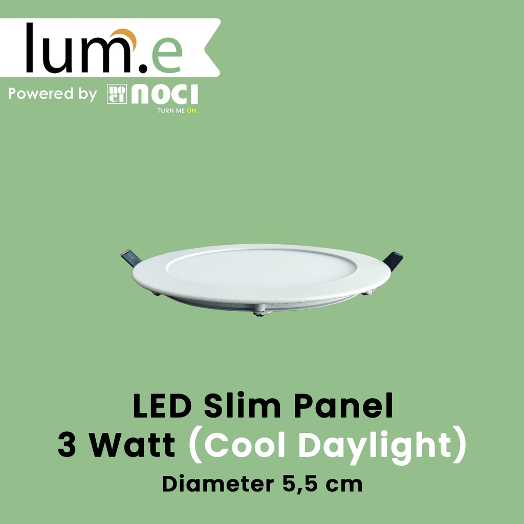 Jual Lampu LED Slim Panel LUME 3 Watt 6500K Putih | Shopee Indonesia