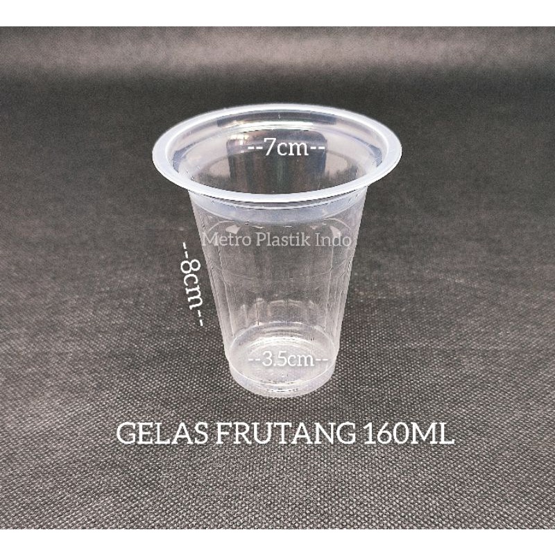 Jual Gelas Plastik Bening 160ml Isi 50pcs | Cup Plastik Frutang 160 ml | Shopee Indonesia
