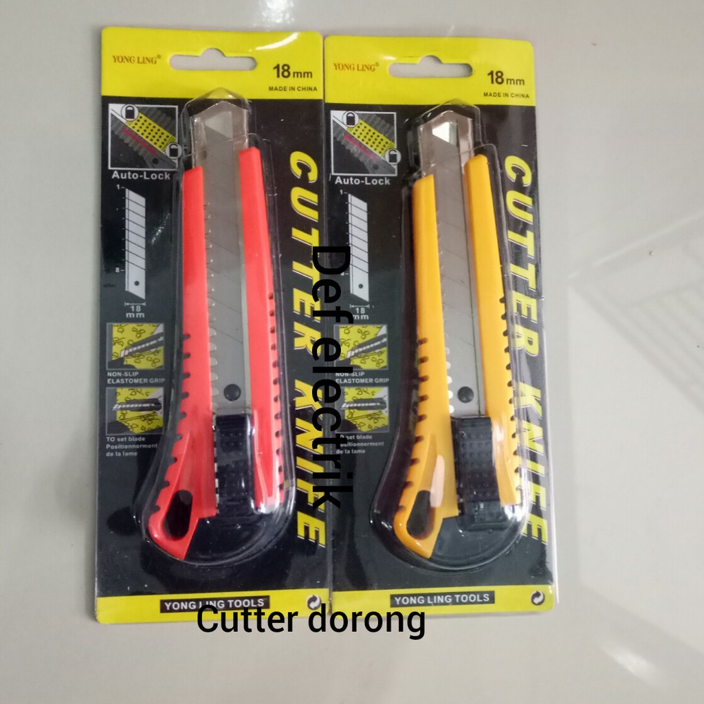Jual Pisau kater pemotong pisau cutter besar dorong dan putar | Shopee ...