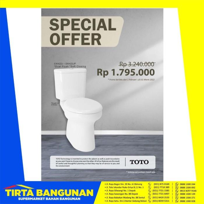 Jual Cover Toilet | Promo Toto Cw422J/Sw422Jp+Tc505S Kloset Duduk Wc ...