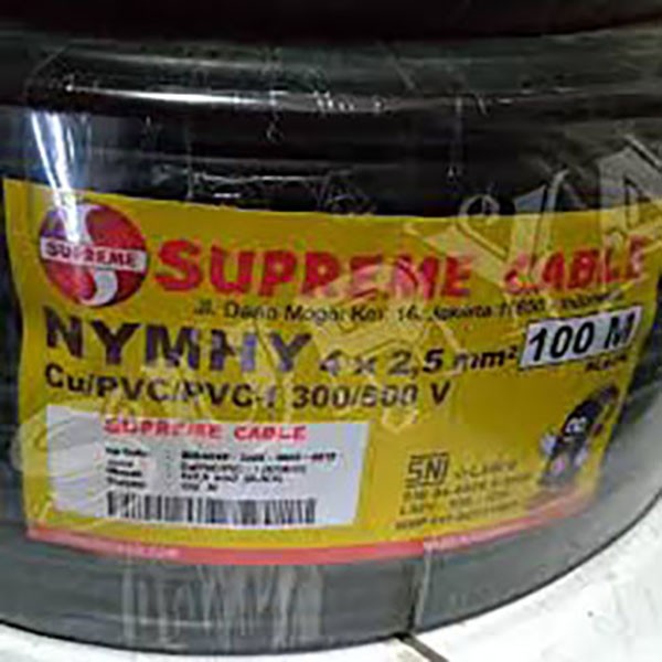 Jual KABEL SERABUT SUPREME NYMHY/NYYHY 4X2.5MM (HITAM/PUTIH) PER 100M | Shopee Indonesia