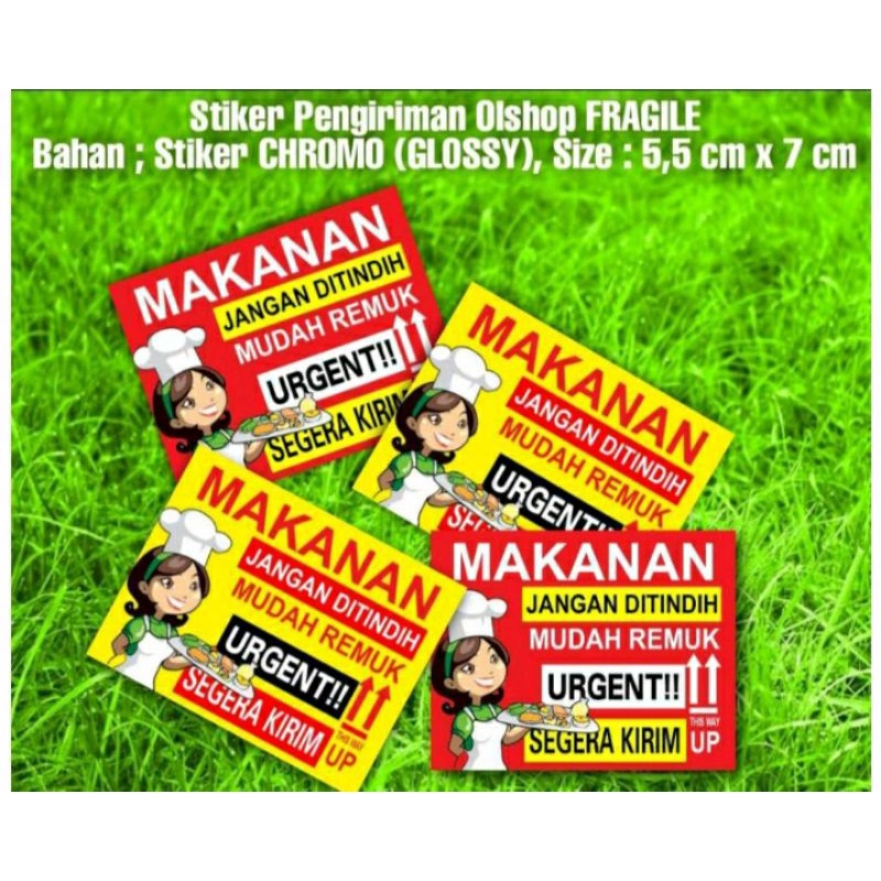 Jual 0STIKER PENGIRIMAN/STIKER FRAGILE MAKANAN/STIKER LABEL PENGIRIMAN ...