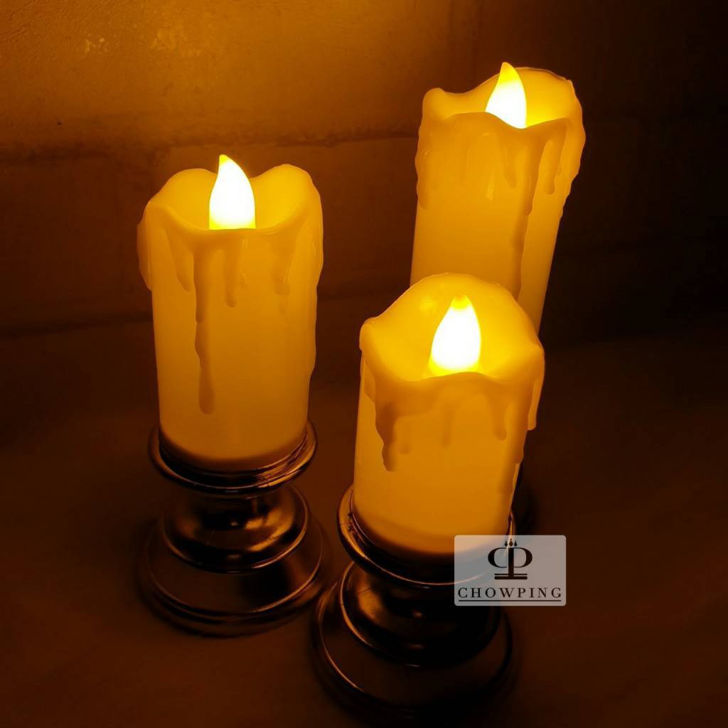 Jual SET 3PCS Lilin LED Elektrik Electric Smokeless Candle MELTING ...