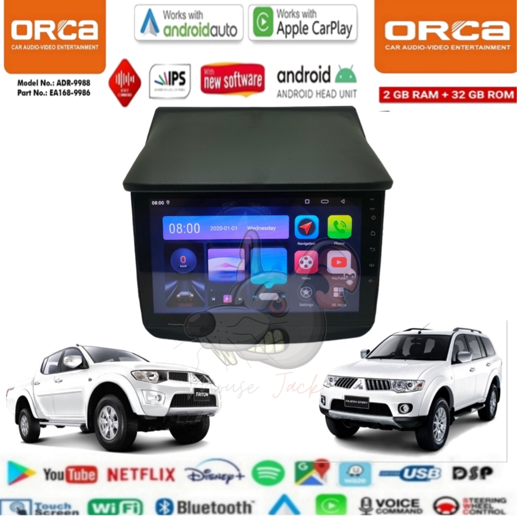Jual Head Unit Android Orca Carplay Triton Pajero Sport 2008 -2014 Non ...