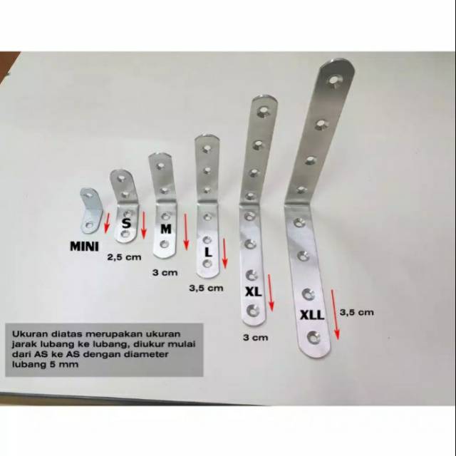 Jual Plat Siku "L" Stainless ukuran s (kecil) | Shopee Indonesia