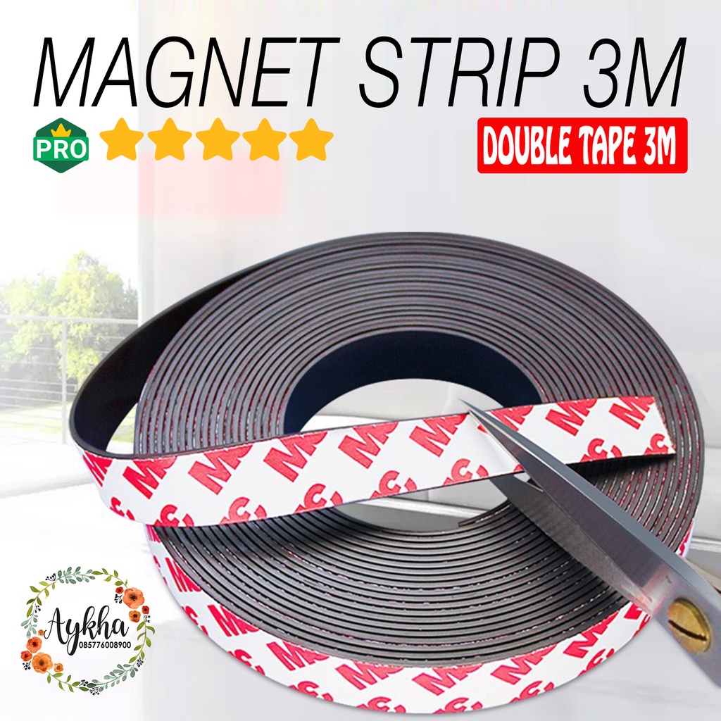 Jual MAGNET Strip Hiasan Kulkas LEM Double Tape 3M Tissue Size 2x100CM ...
