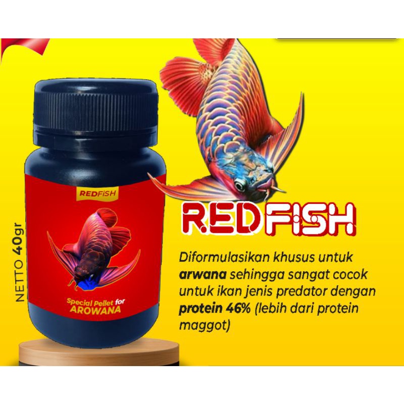 Jual Pelet Ikan Arowana REDFISH Makanan Pakan Ikan Arowana Super Red ...