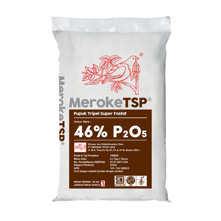 Jual Pupuk TSP / P2O5 Meroke Kemasan 1Kg Triple Super Fosfat Tanaman ...
