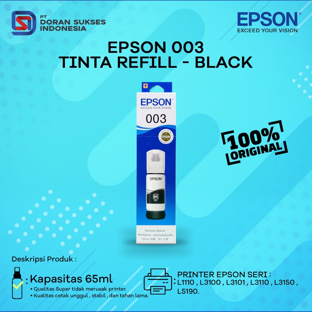 Jual Tinta Printer Refill Isi Ulang Epson 003 Black Cyan Magenta Yellow ...