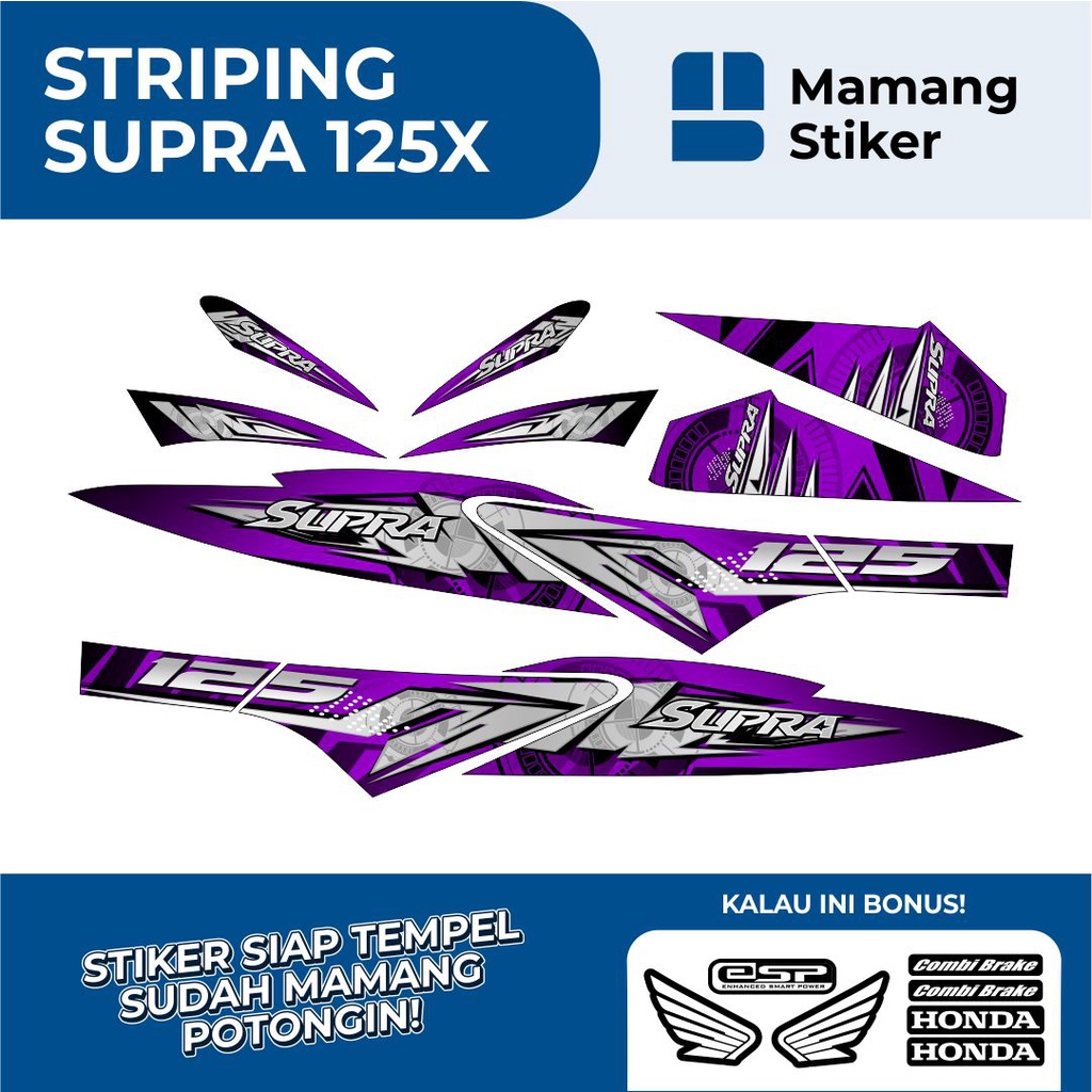 Jual STRIPING SUPRA X 125 VARIASI 16/STICKER SUPRA X125 FI WAVE 2007 ...